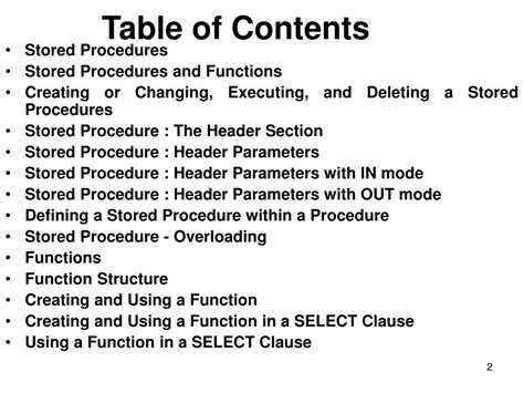 Ppt Oracle Stored Procedures Functions Powerpoint Presentation Free Download Id 5057492