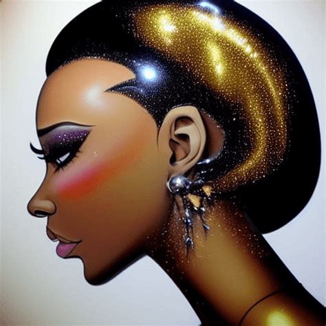 Ebony Girl In Space · Creative Fabrica