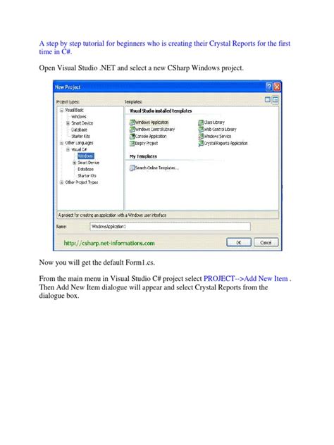 Pdf 14498steps For Creating Crystal Reports Dokumentips