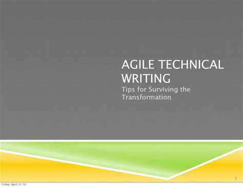 Pdf Agile Technical Writing Neo 09 April2013