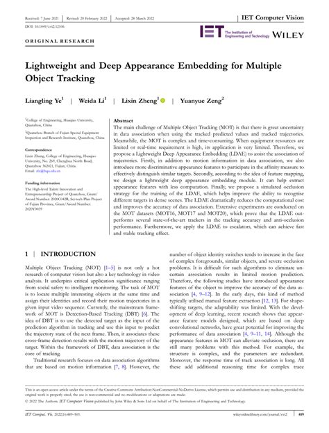 pdf lightweight and deep appearance embedding for multiple object