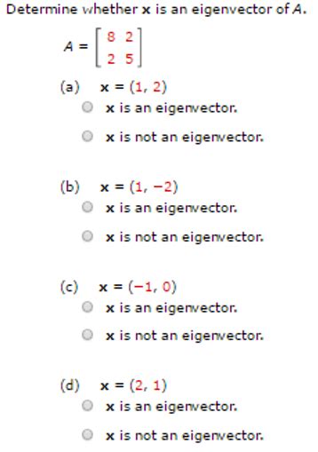 Solved Determine Whether X Is An Eigenvector Of A A Chegg Com