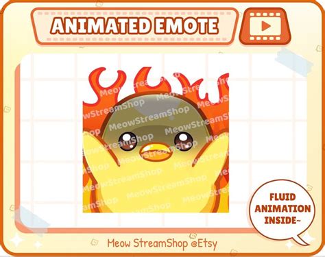 Twitch Animated Emote Cute Chick Animated Emotes Fire Rise Elmo Meme