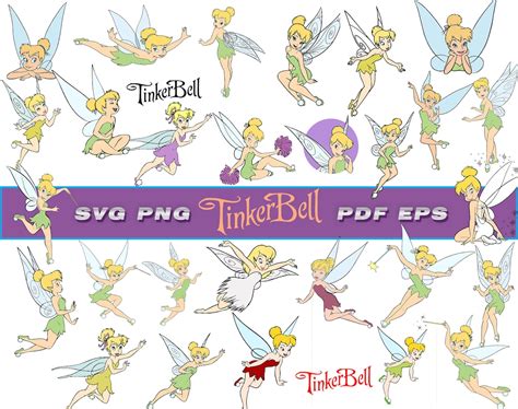 Tinkerbell Svg Bundle Tinkerbell Svg Cut Files For Cricut Tinkerbell Clipart Layered Files