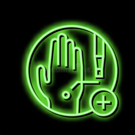 Ilustração Do ícone Do Brilho Neon Da Biópsia Da Pele Ilustração do Vetor Ilustração de