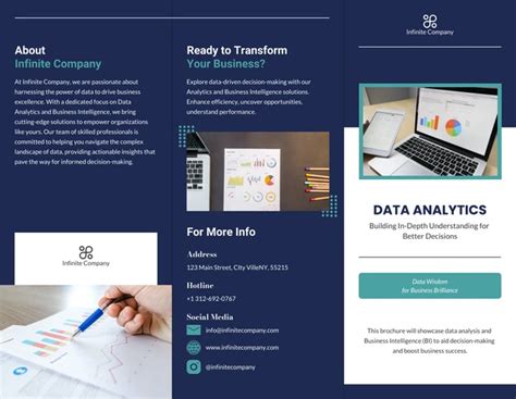data analytics and bi brochure template venngage