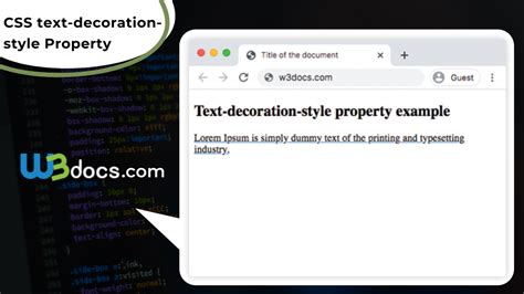 Css Text Decoration Style Property Syntax Values Examples