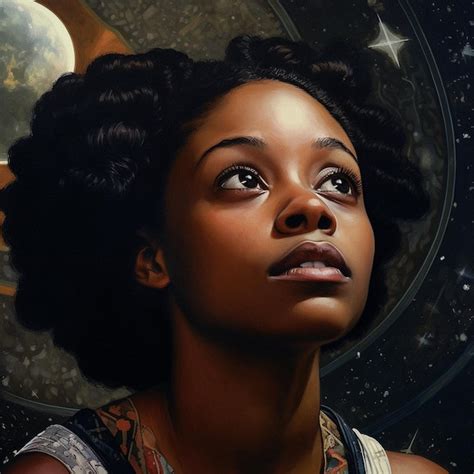 Premium Ai Image Astrology Woman Dark Illlustration Art