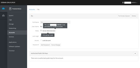 Cockpit Admin Permissions Support Freedombox Forum