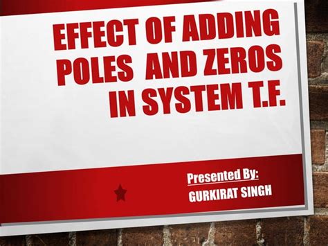 Effect Of Adding Poles And Zeros In System Transfer Function Pdf Genetics Science