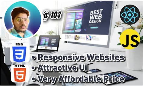 Create Amazing Responsive Website In React Html Css By Codenurture023 Fiverr