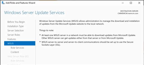Install Wsus For Configmgr Software Update Point Role Sup Sccm Htmd Blog