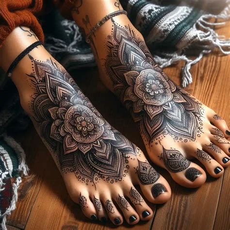 Mandala Foot Tattoo Stencil Design Meaning And Application Guide