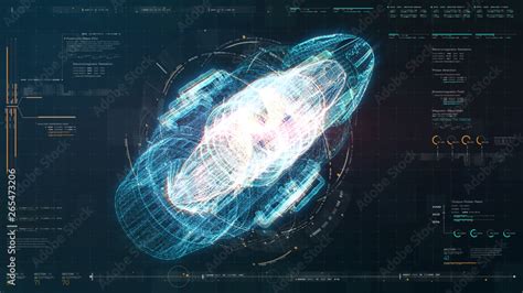 Advance Motion Graphic Futuristic User Interface Head Up Display Screen With Holographic