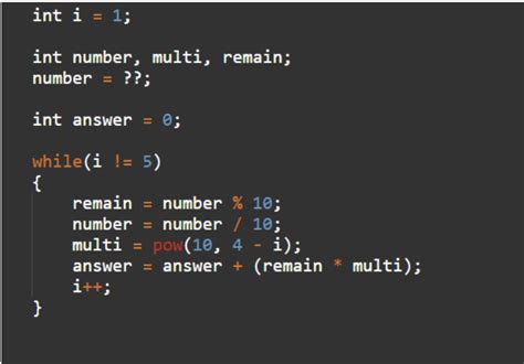 Solved Int I Int Number Multi Remain Number Chegg Com