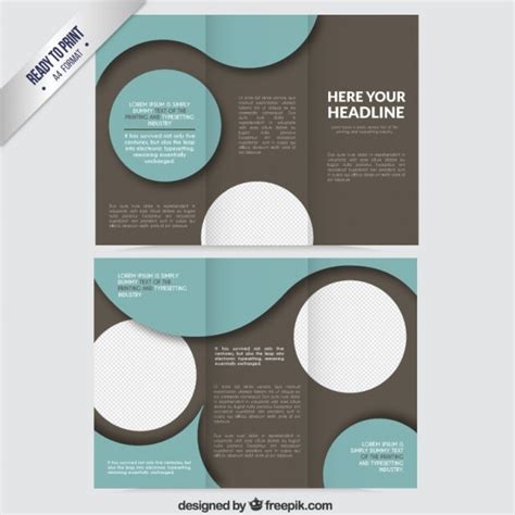 Free Vector Abstract Circles Brochure