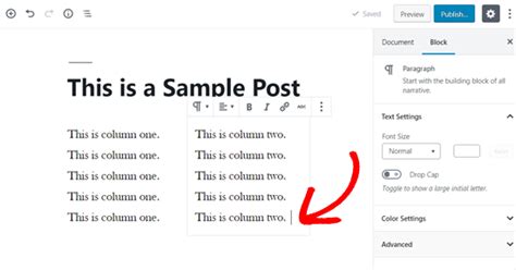 How To Add Multi Column Content In Wordpress Posts No Html Required Web Development