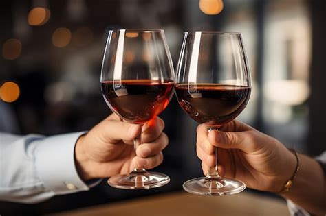 Premium Ai Image Clinking Glasses Of Success