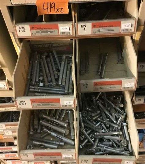 Assorted Machine Screws Sleeve Andhors And More Sherwood Auctions