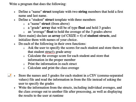 Solved Write This Program In C And Please Well Comment The Chegg
