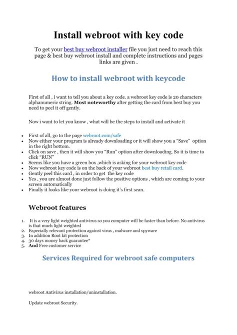 Ppt Installation Process Of Webroot Antivirus For Pc Gamers Safe Powerpoint