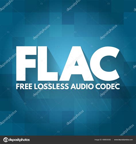 Flac Free Lossless Audio Codec Acronym Technology Concept Background