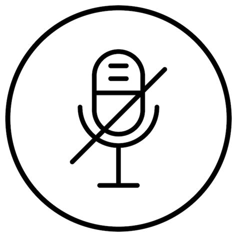 Desactivar El Micrófono Ilustración Del Diseño Del Icono Vectorial