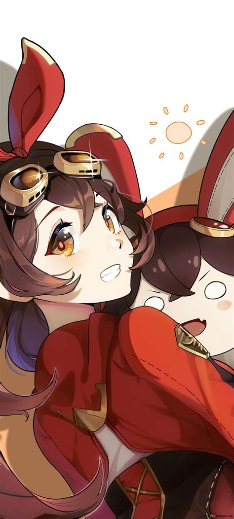 Amber Playing With Her Doll Genshin Impact K Wallpaper Download