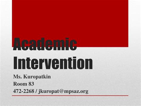 Ppt Academic Intervention Powerpoint Presentation Free Download Id