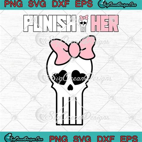 Punisher Logo With Bow Svg Png The Punisher Marvel Cute Halloween Svg