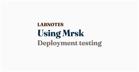 Using Mrsk Will Schenk