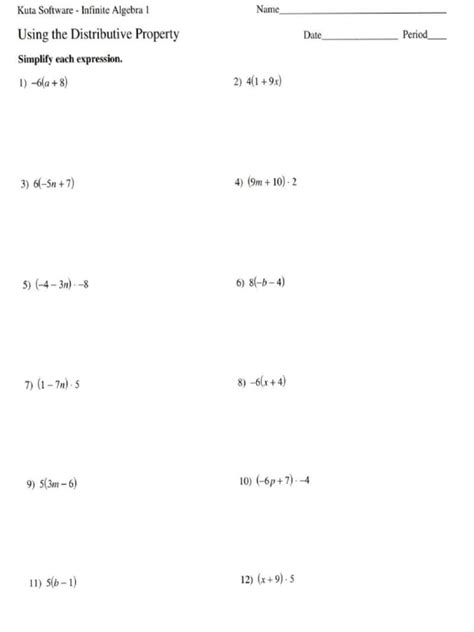 Distributive Law Assignment Pdf