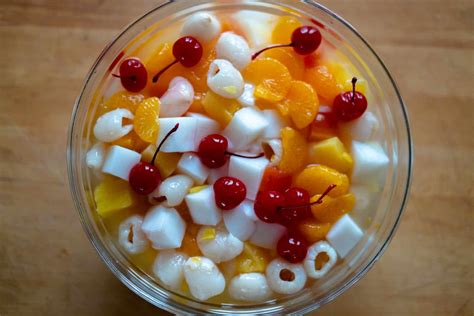 Fruit Cocktail With Almond Jelly Amy Les Kitchen