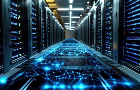 Modern Data Center Infrastructure Network Stock Illustration Illustration Of Digital Server