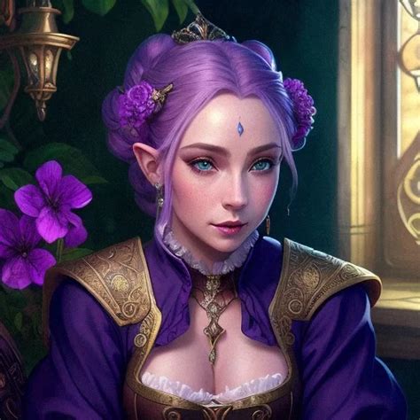 Ai Art Generator L American Elderly Female Halfling Hobbit Pointed Ears Blue Eyes Soft Pink