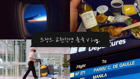 Fr V Log 프랑스 교환 학생 출국 브이로그ㅣ에어프랑스 대한항공 코드쉐어 인천 파리 직항ㅣ교환 학생 출국ㅣ에어프랑스 후기 Youtube