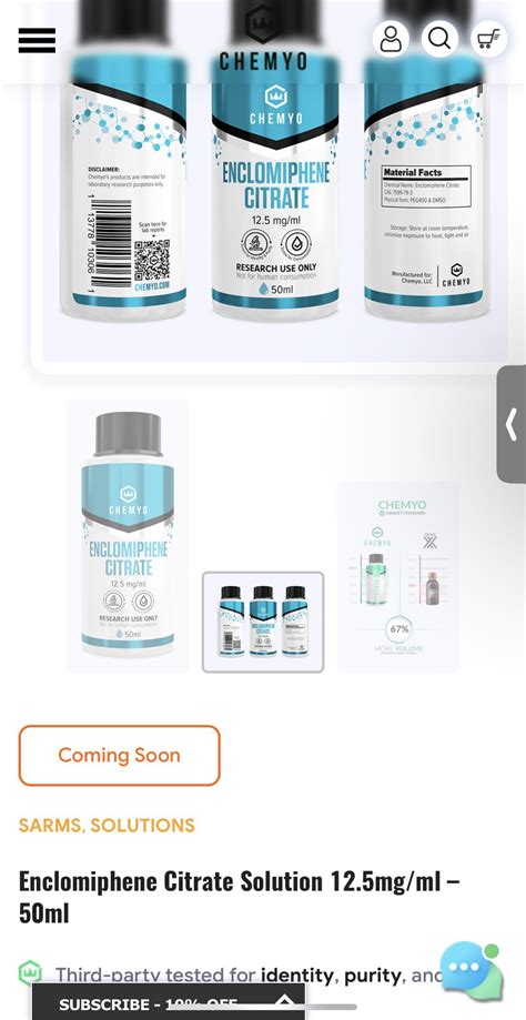 Chemyo Enclomiphene R Sarmssourcetalk