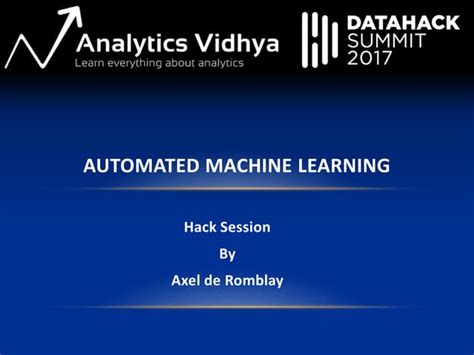 Automate Machine Learning Pipeline Using Mlbox Pptx