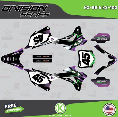 Graphics Kit For Kawasaki Kx85 Kx100 2014 2021 Kx 85 Kx 100 Division