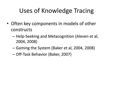 Ppt Bayesian Knowledge Tracing And Discovery With Models Powerpoint Presentation Id3174430