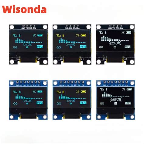 0 96 Inch Iic Spi Serial 7 4pin Trắng Xanh Vàng Xanh Vàng Oled Mô đun Hiển Thị Ssd1306