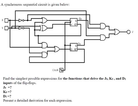 Solved A Synchronous Sequential Circuit Is Given Belowfind
