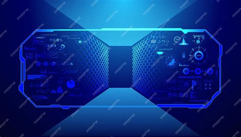 Premium Vector Abstract Technology Ui Futuristic Concept Hud