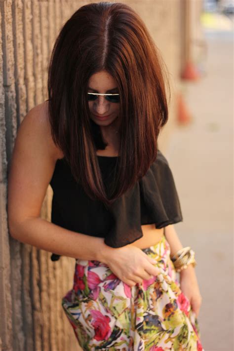 The Brunette One My Style Crop Top Floral Maxi Skirt