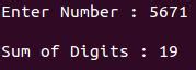 Print Sum Of Digits Using Recursion C Program