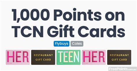 1 000 Flybuys Points On Tcn Her Teen And Restaurant T Cards At Coles Au