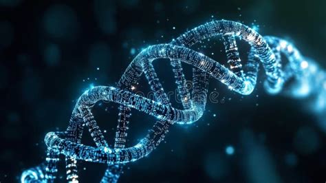 dna helix digital technology cutting edge science and biotech concept