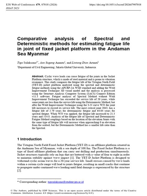 Comparative Analysis Of Spectral And Pdf Fatigue Material Spectral Density