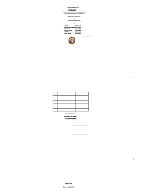 Automatic Fire Extinguisher 1 Pdf Sensor Safety