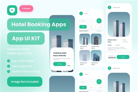 Premium Psd Hotel Booking Mobile App Ui Kit User Interface